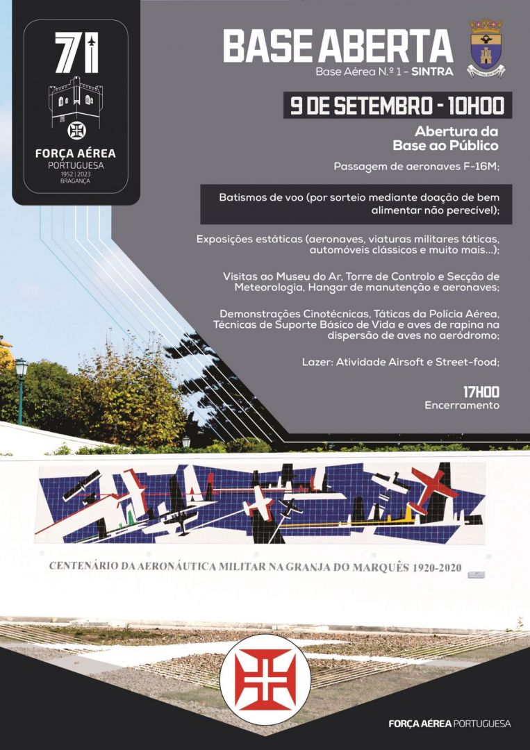 Bases Abertas 2023 - Base Aérea 1 e Museu do Ar, Sintra | Associação de ...